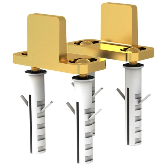 Floor Mount Metal Door Guide Set for Sliding Doors, Satin Brass by ...