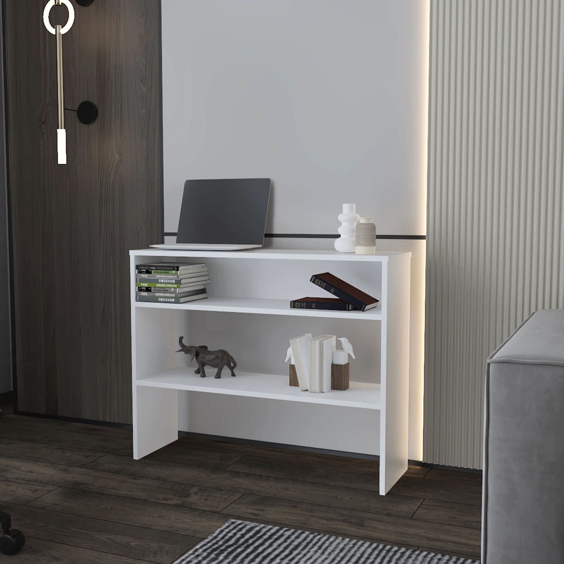 Floor - Mounted - Open Storage Shelves - Primary Space - Seamless Decor ...