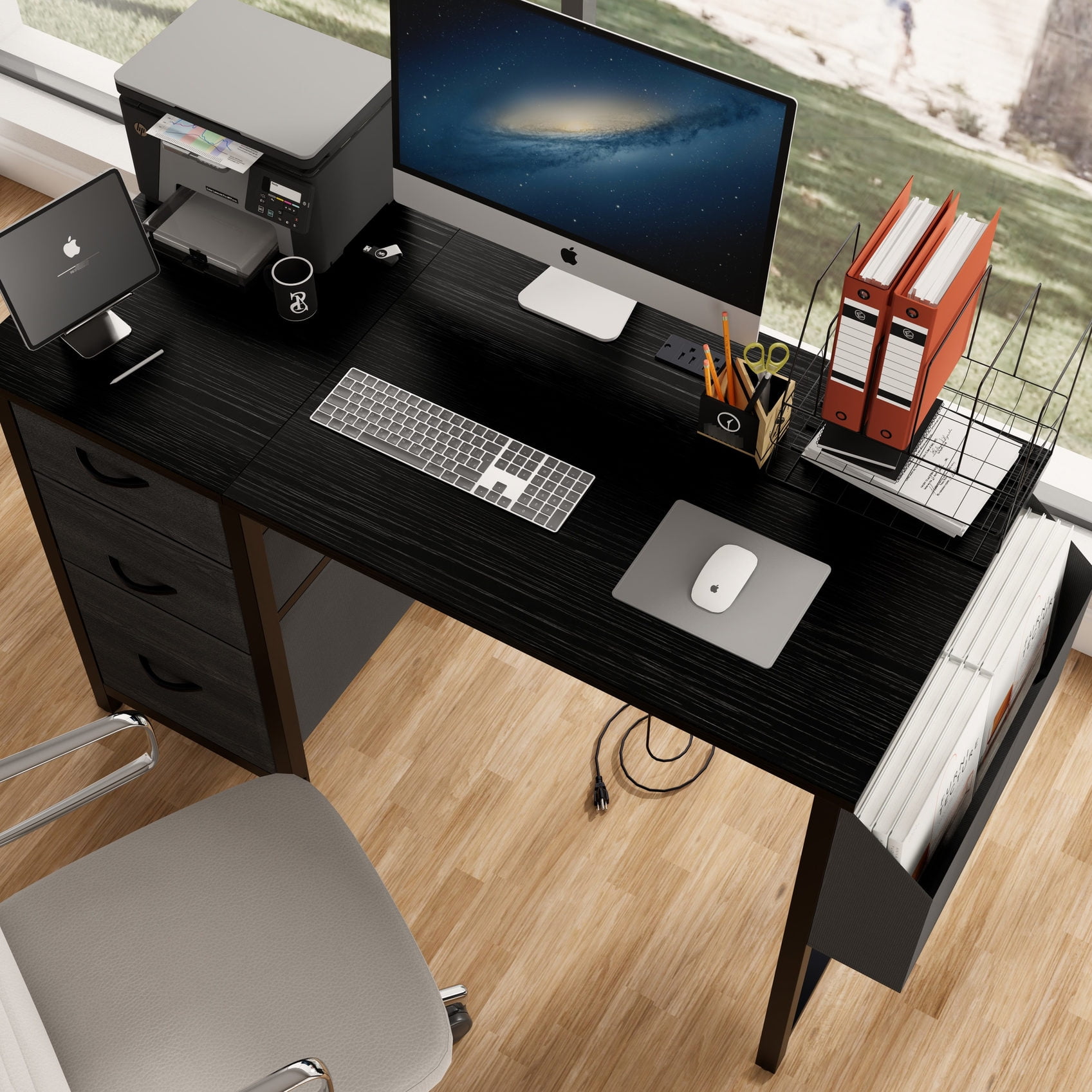 Floor - Mounted Stability - Desk with Steel Adjustable Foot Pads for ...