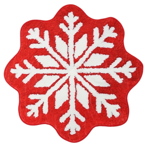 Floor Pad Bath Mat Christmas Snowflake Shape Bathroom Mat Quick Dry ...