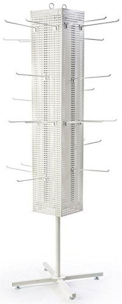 Floor Pegboard Spinner Rack, Magnetic, 68"H (White Steel) - Walmart.com