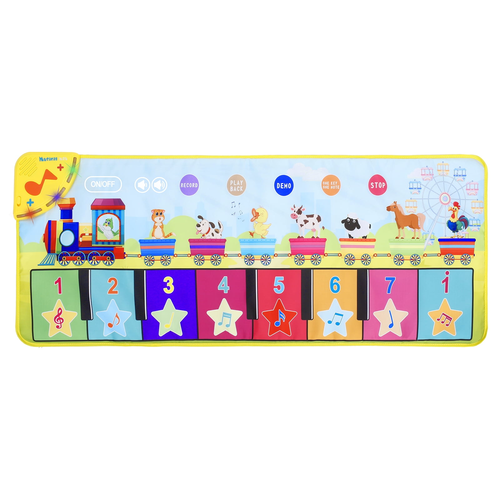 Floor Piano Mat Educational Piano Mat with 34 Sounds Portable Floor ...