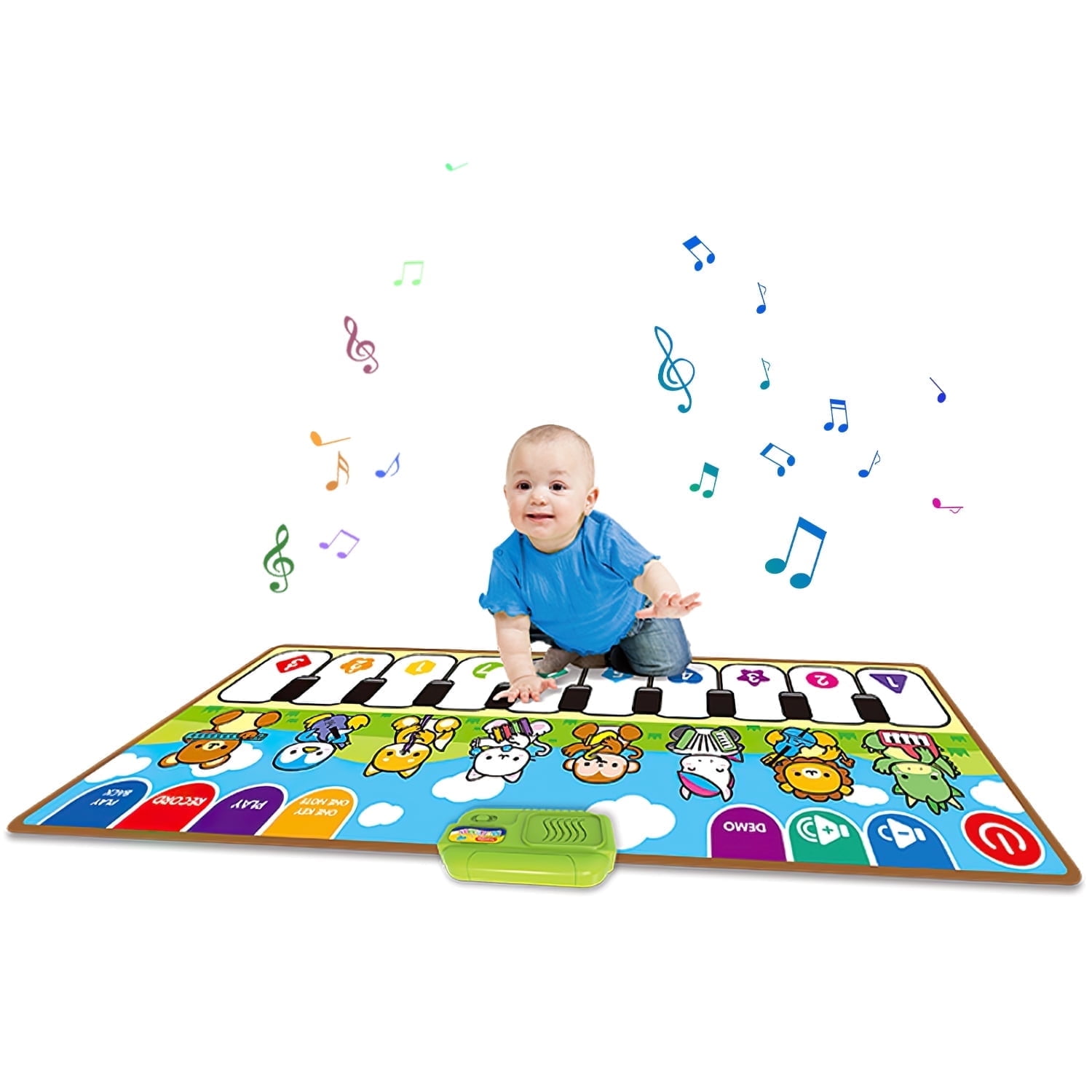 Piano Mat for Toddlers, Musical Keyboard Floor Playmat for Electronic ...