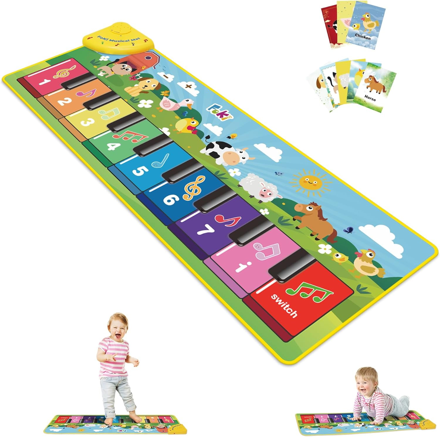 Floor Piano Mat for Toddlers, Sensory Educational Dancing Musical ...