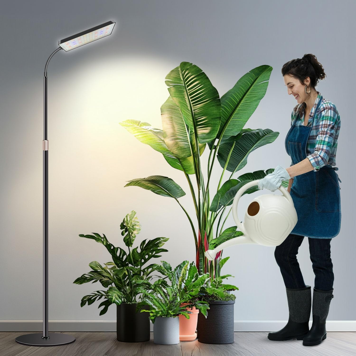 Floor Plant Lights for Indoor Growing, 153 LED Full Spectrum Grow Light ...