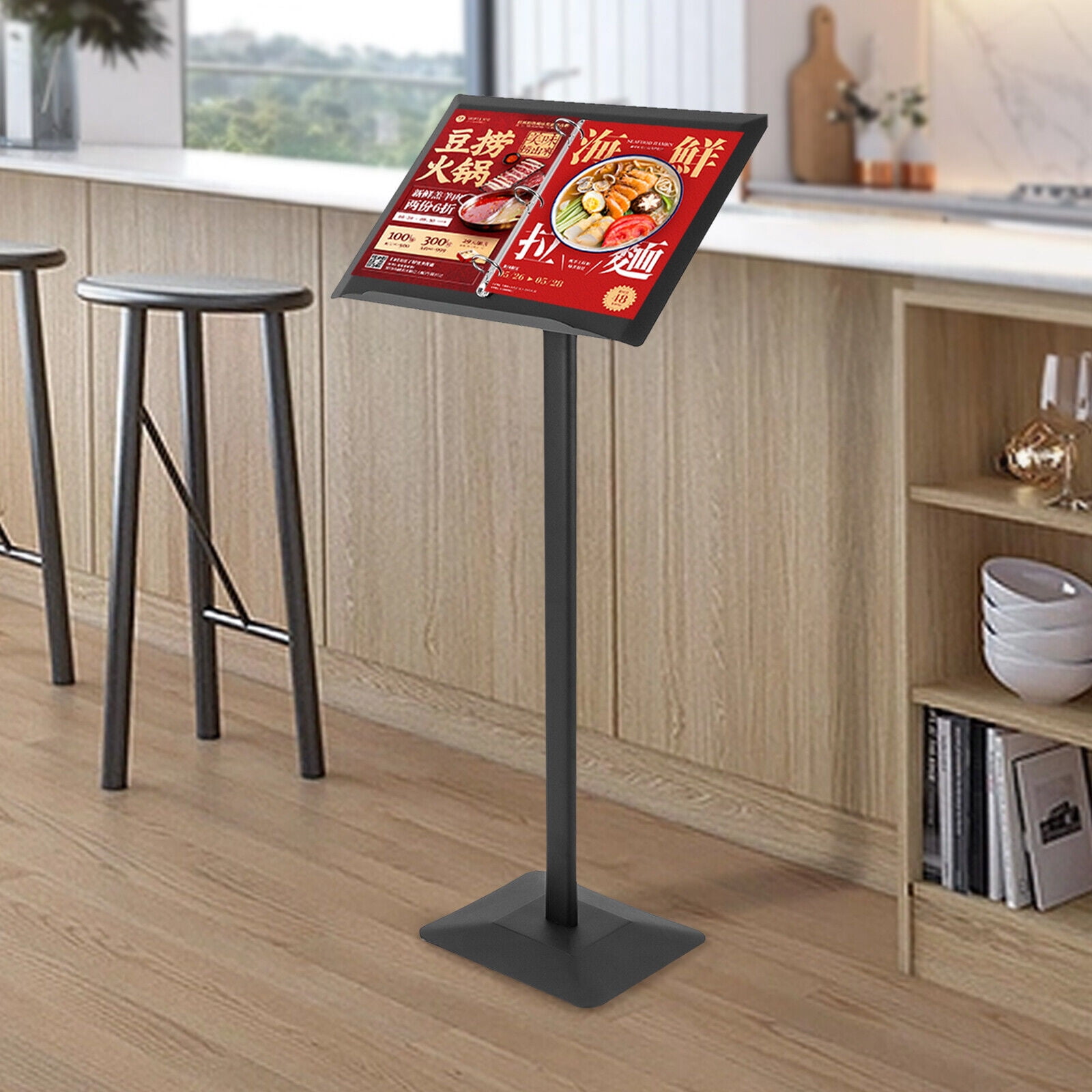 Floor Poster Stand Foyer Pedestal Sign Holder Business Menu Display ...