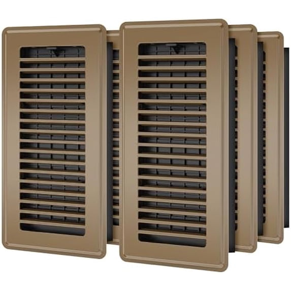 Floor Register 4x10, 6 Pack Floor Vent Covers for Home Floor Heavy Duty ...
