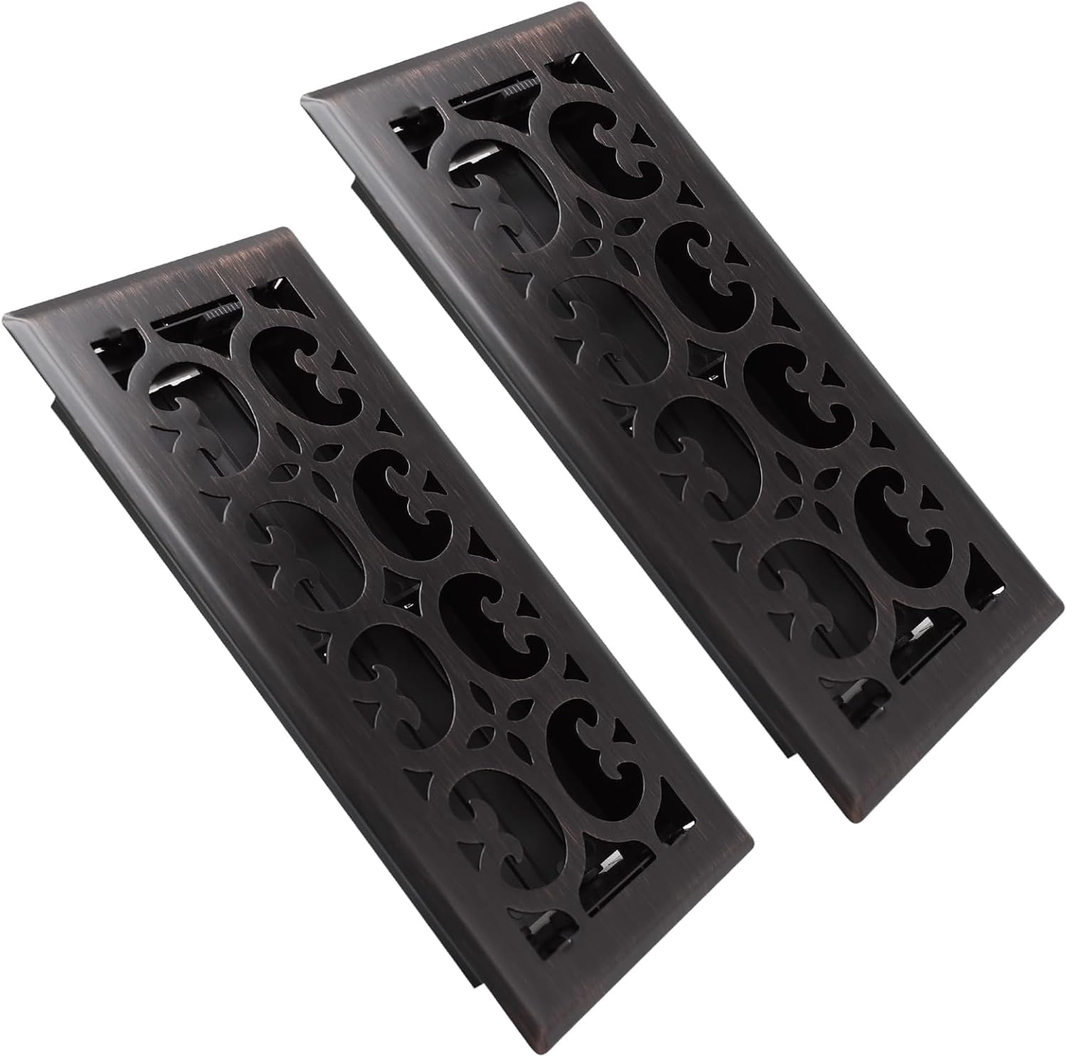 Floor Register 4x10 Inches - 2 Pack Heavy Duty Walkable Steel Floor ...