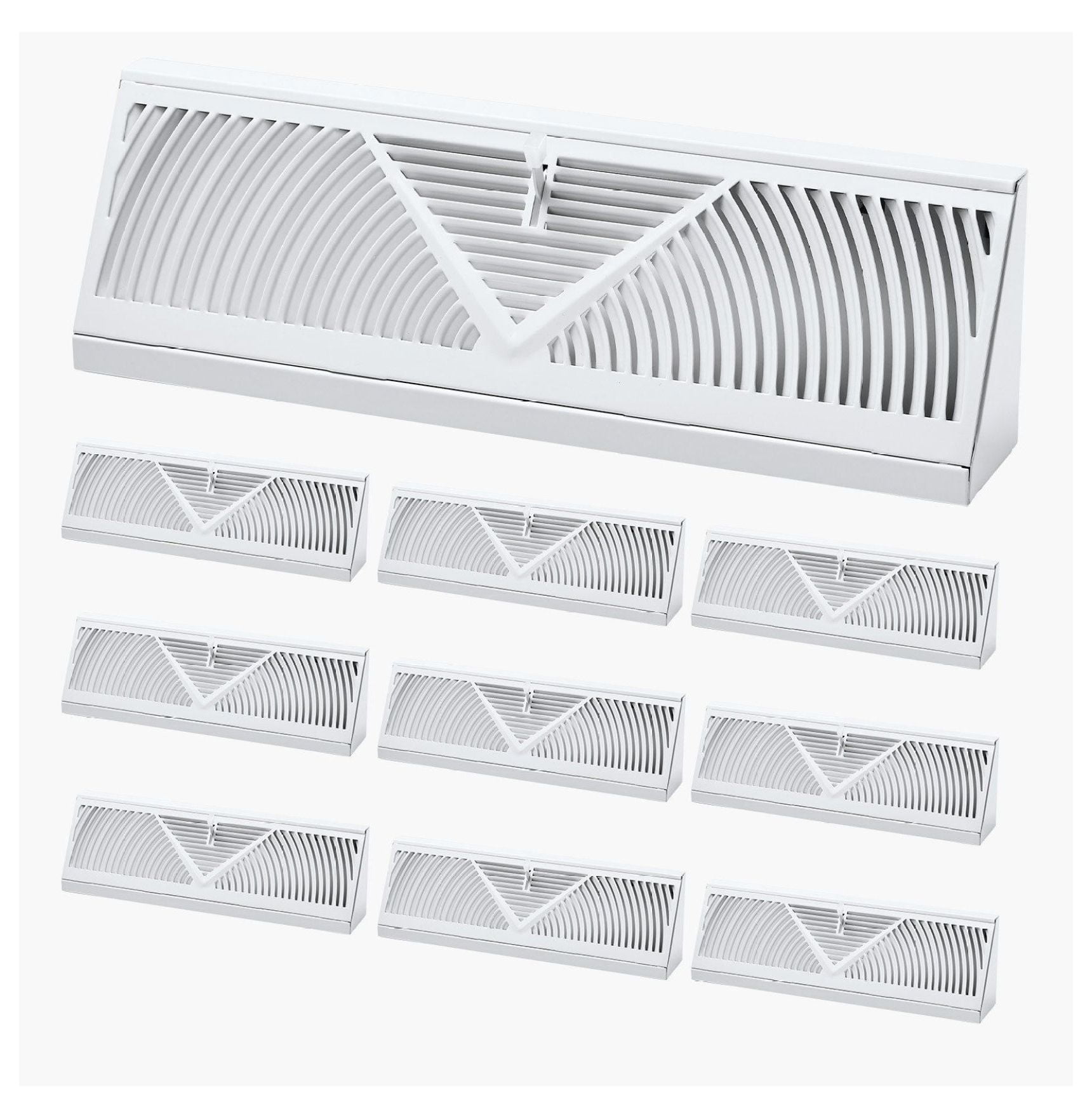 Floor Registers 15 Inch 10-Pack, White HVAC Floor Vents, Metal ...