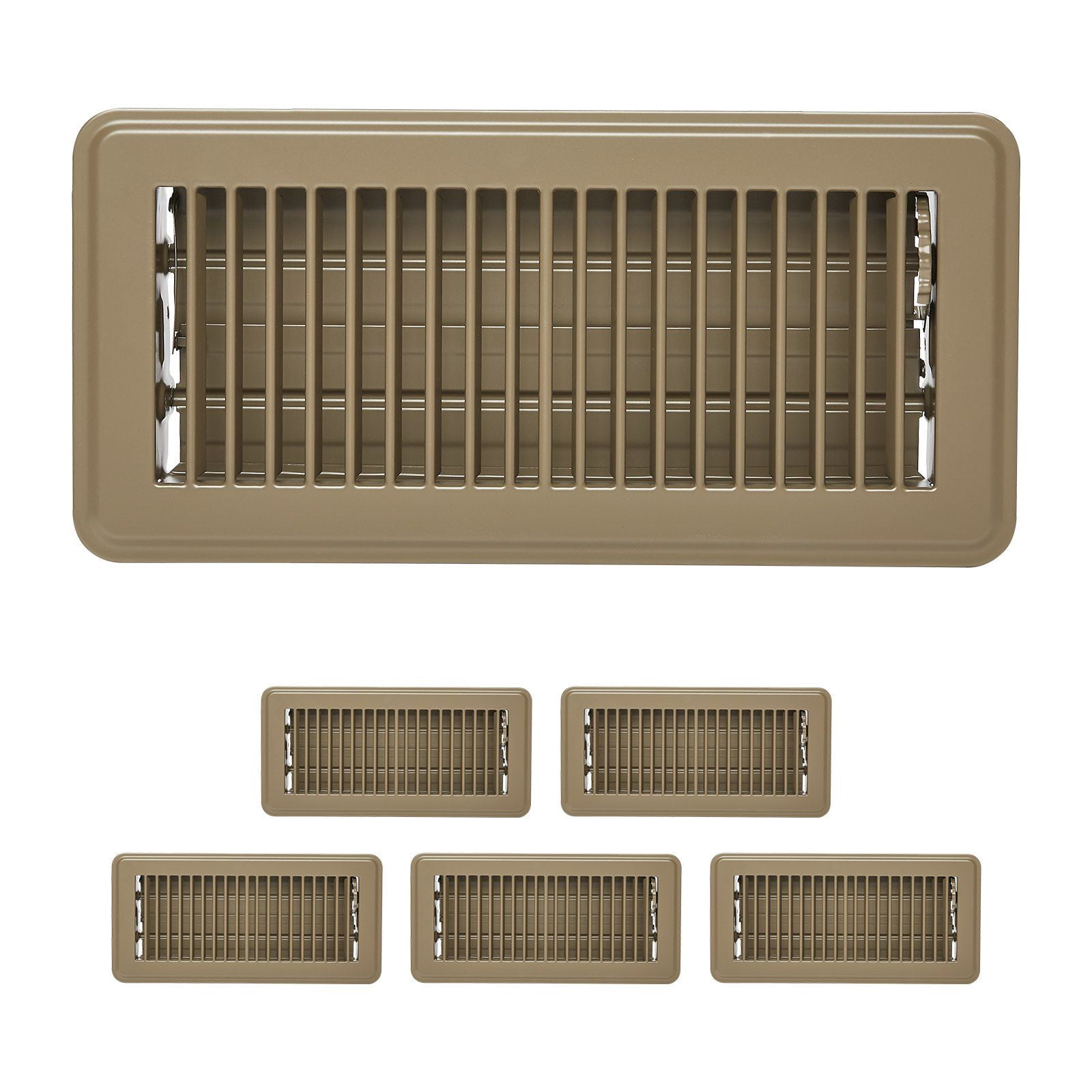 Floor Registers 4 x 10 Inch 6-Pack Iron Floor Vents for HVAC Vent ...