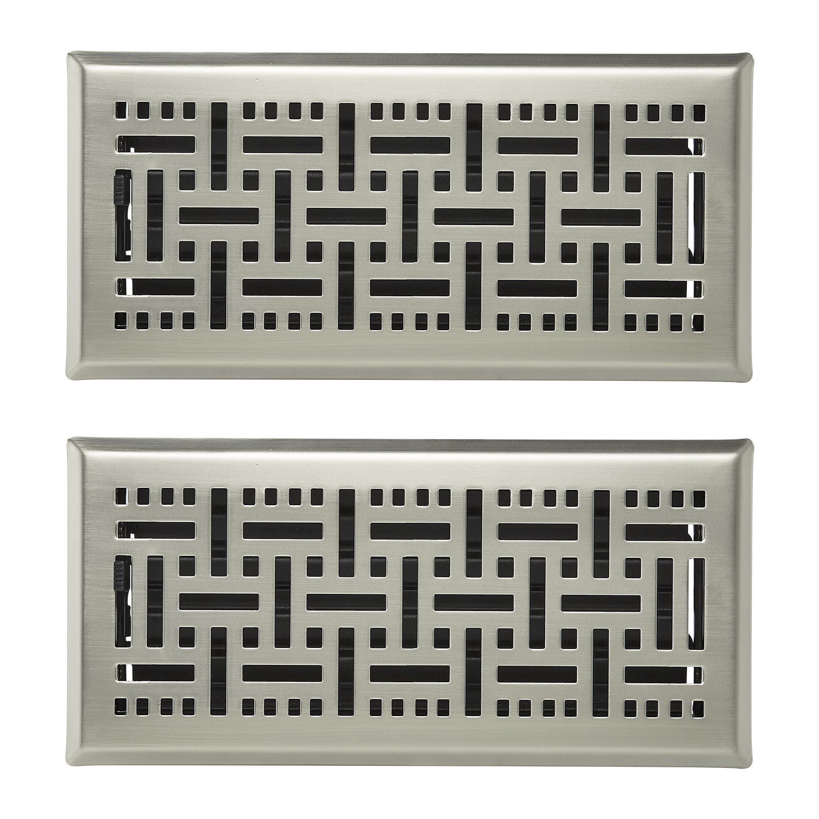 Floor Registers 4x10 Inch 2-Pack - Iron HVAC Vents, Plated Floor ...
