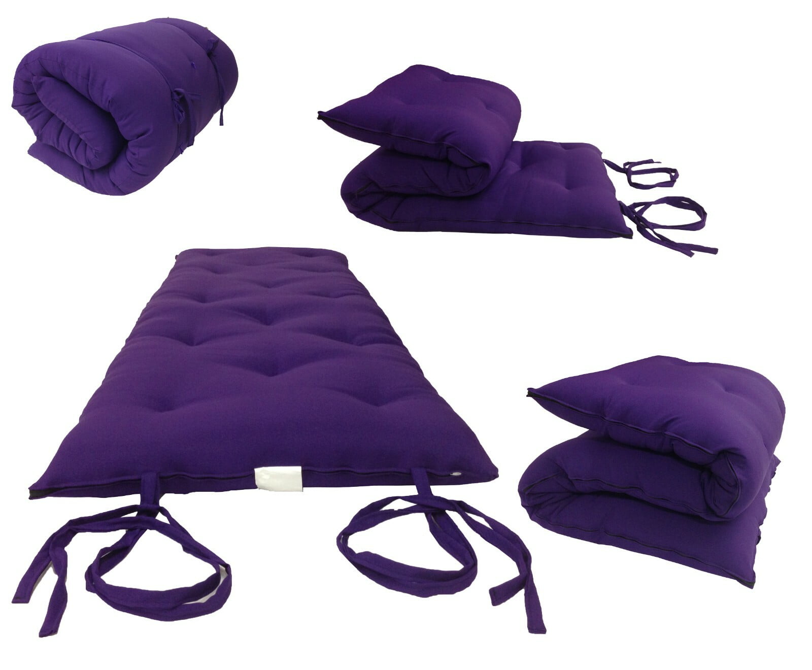 Floor Rolling Futon Mattresses, Sleeper Bedding Mats 3x30x80, Purple ...