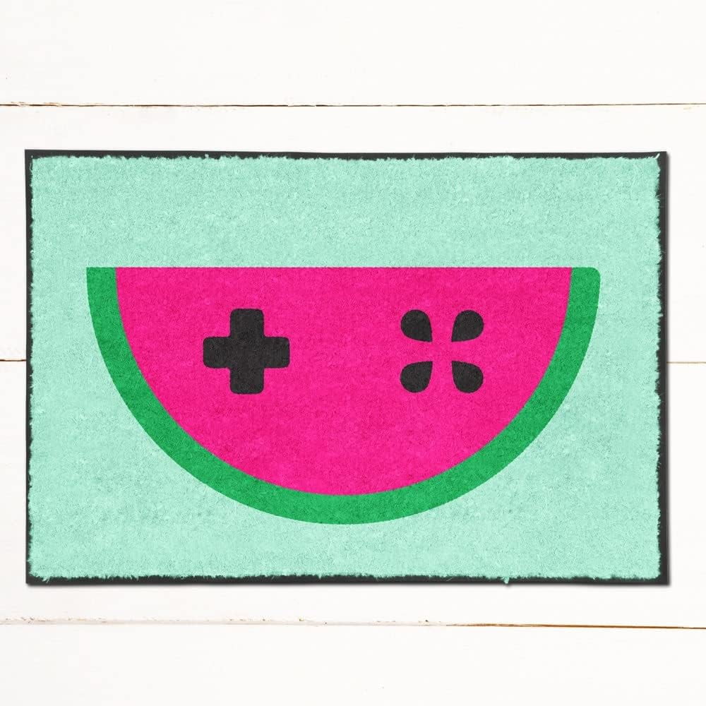 Floor Rug Doormat Non Slip Front Door Mat Cute Watermelon Gamer Welcome ...
