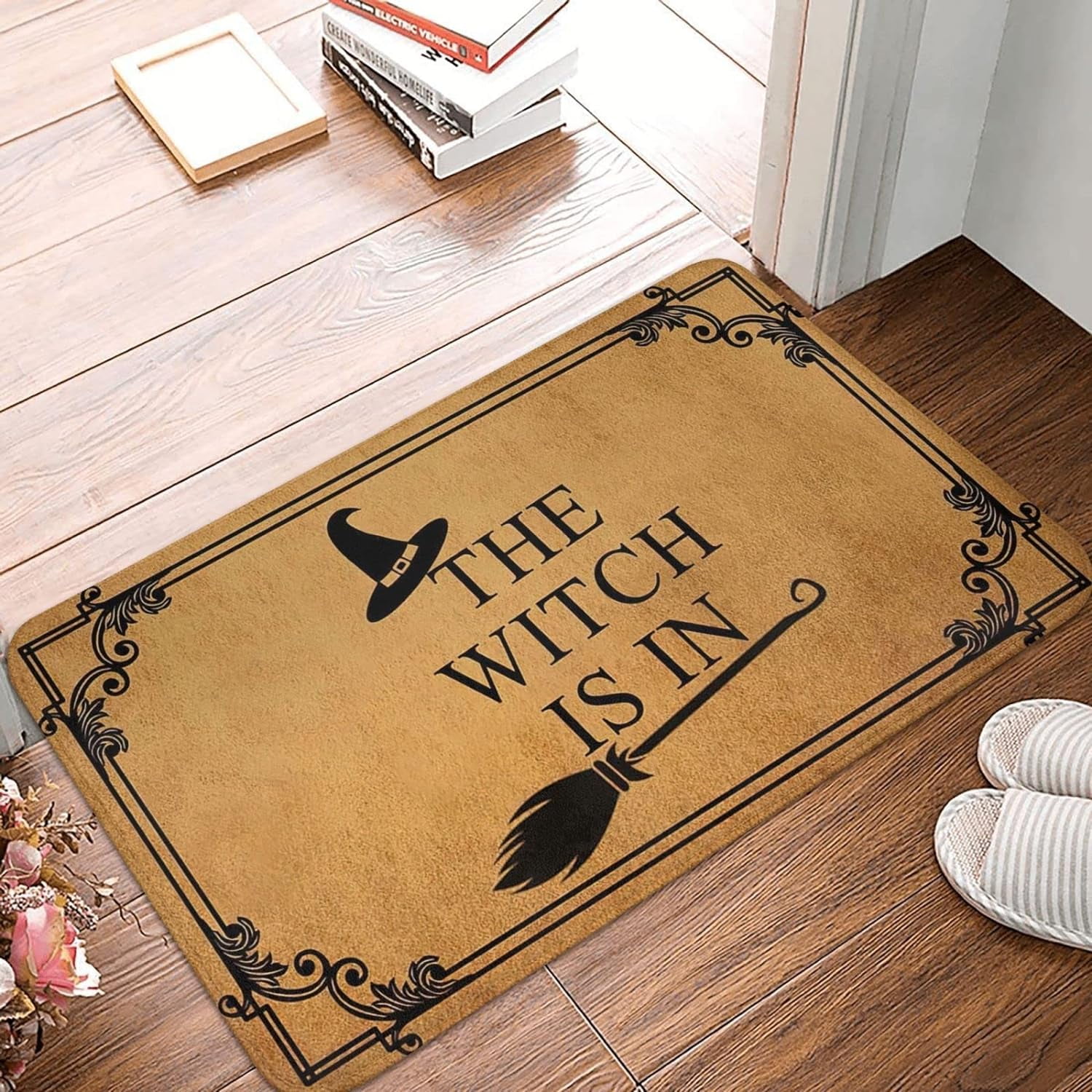 Floor Rug Doormat Welcome Mat Door Mats Outdoor The Witch is in Doormat ...
