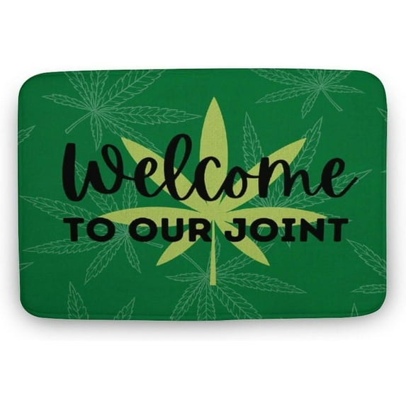 Floor Rugs Welcome to Our Joint, Pothead Carpet Welcome Mat, Door Mat ...