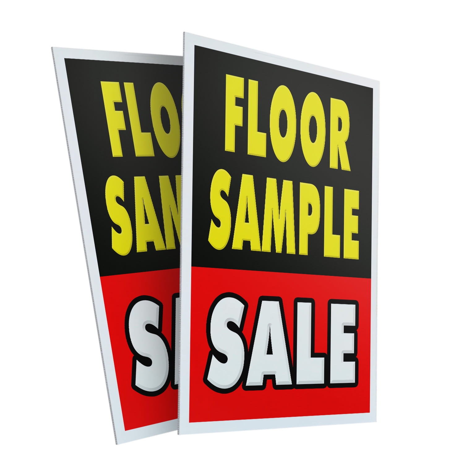 Floor Sample Sale (2-PACK) 24" x 36" Plastic Signs | Sign Insert 4mm ...
