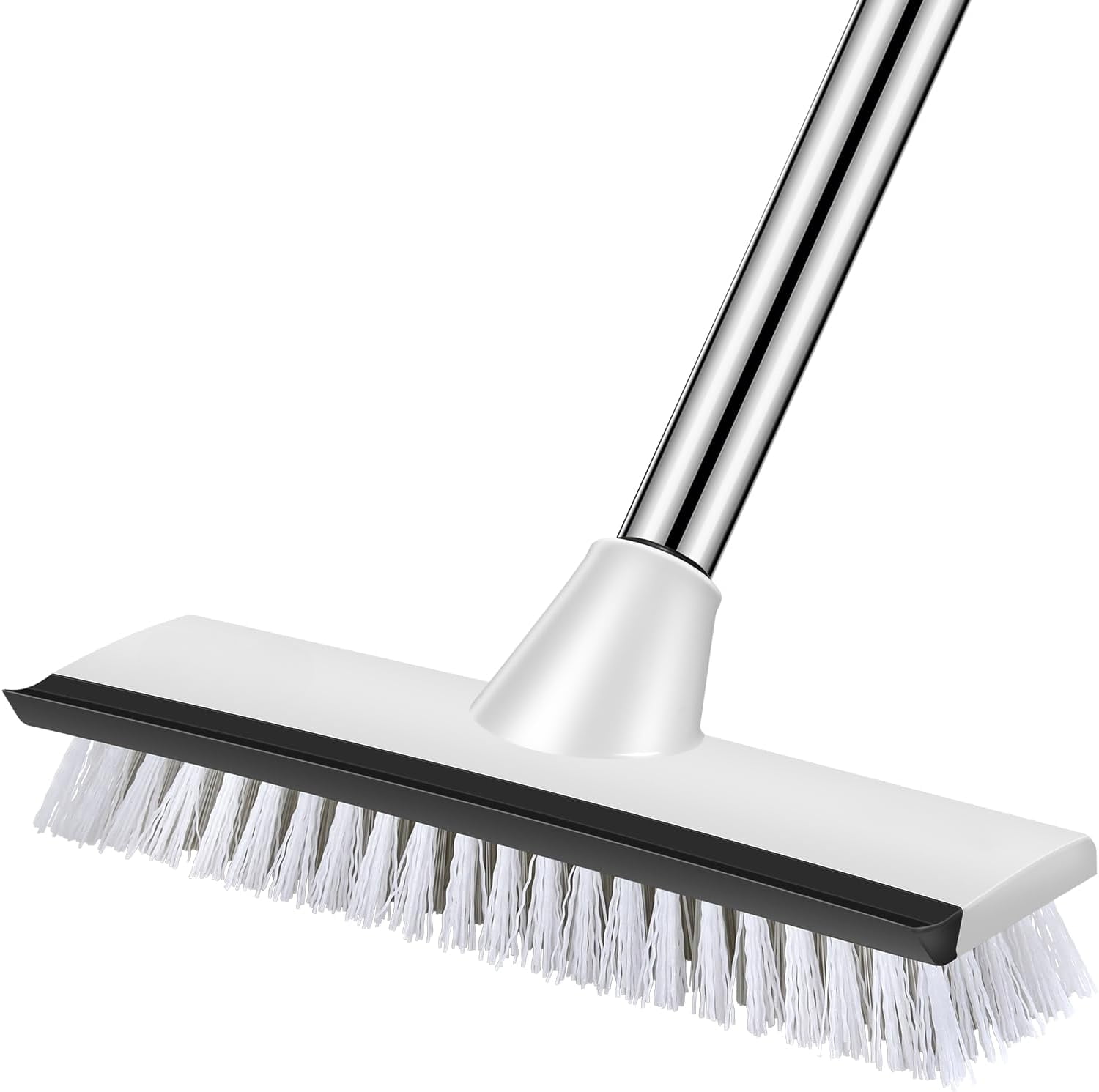 Floor Scrub Brush with 51-Inch Long Adjustable Handle 2 in 1 Scrape ...