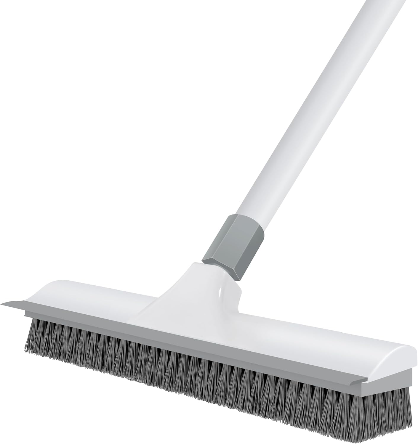 Floor Scrub Brush with 60 inch Long Handle, 2 in 1 Heavy Duty Stiff ...