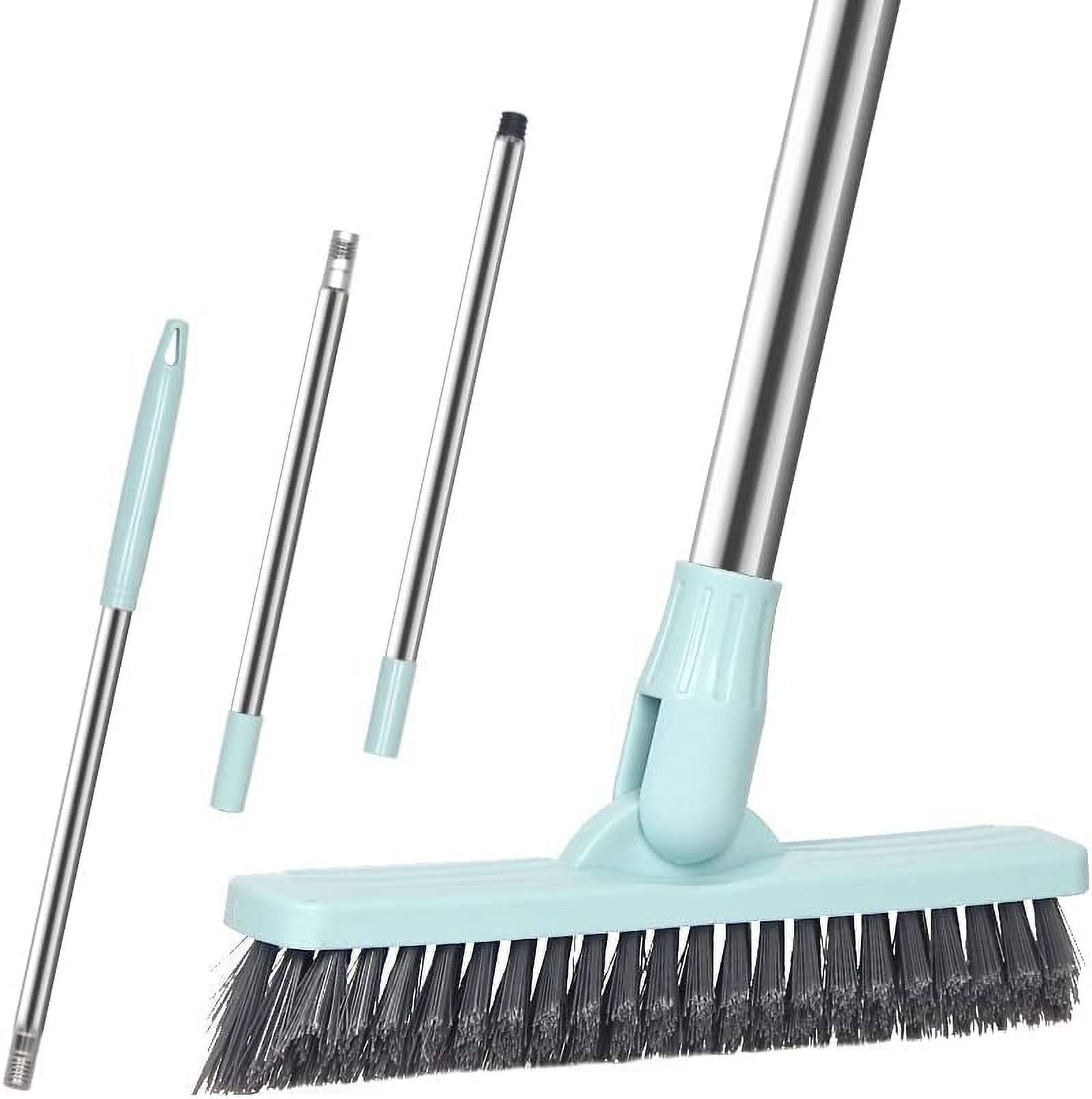 Floor Scrub Brush Bathroom Long Handle Bathtub Push Broom Shower Tile ...