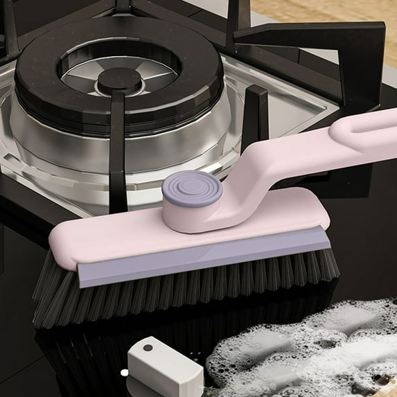 Floor Scrub Brush with Long Handle Length, 3 in 1 Heavy-Duty Stiff 90 ...