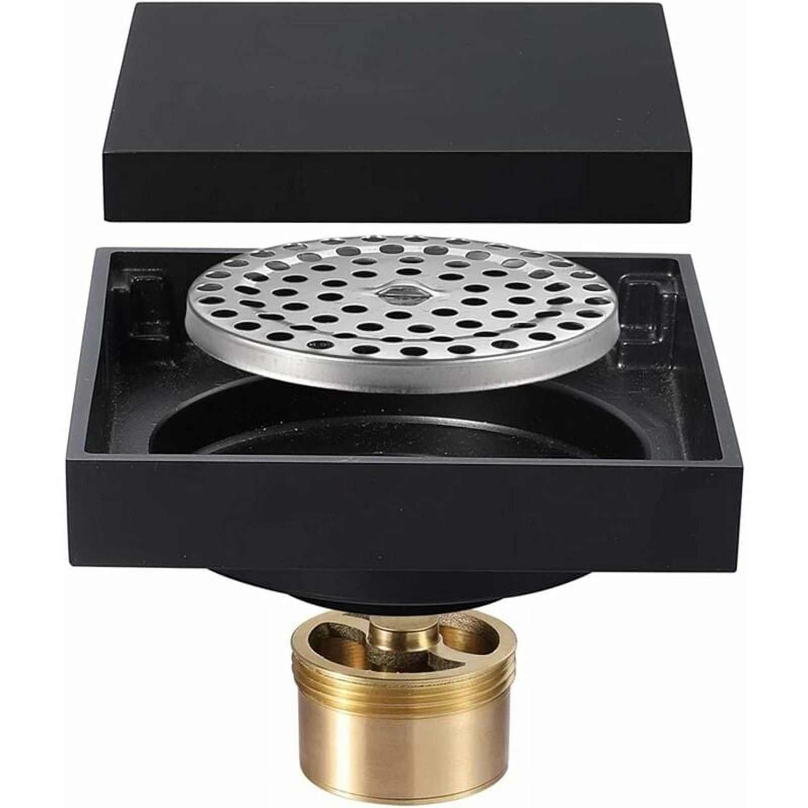 Floor Siphon, 10X10Cm Black Modern Design Deodorizer Bathroom Floor ...