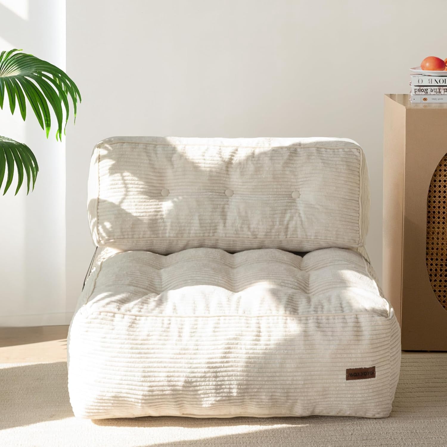 Floor Sofa Bean Bag Sofa Couch, Comfy Floor Couch with Back Support ...
