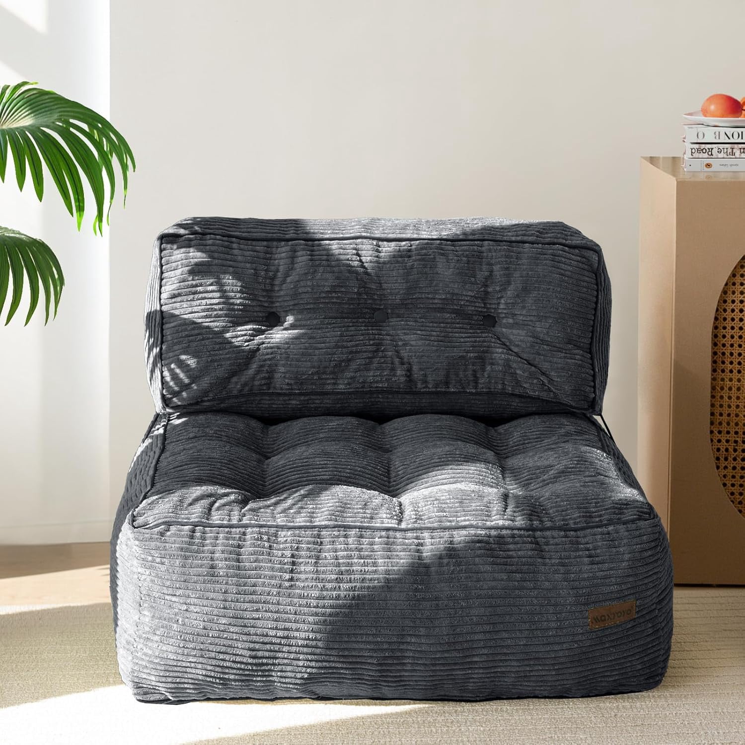 Floor Sofa Bean Bag Sofa Couch, Comfy Floor Sofa Couch with Back ...