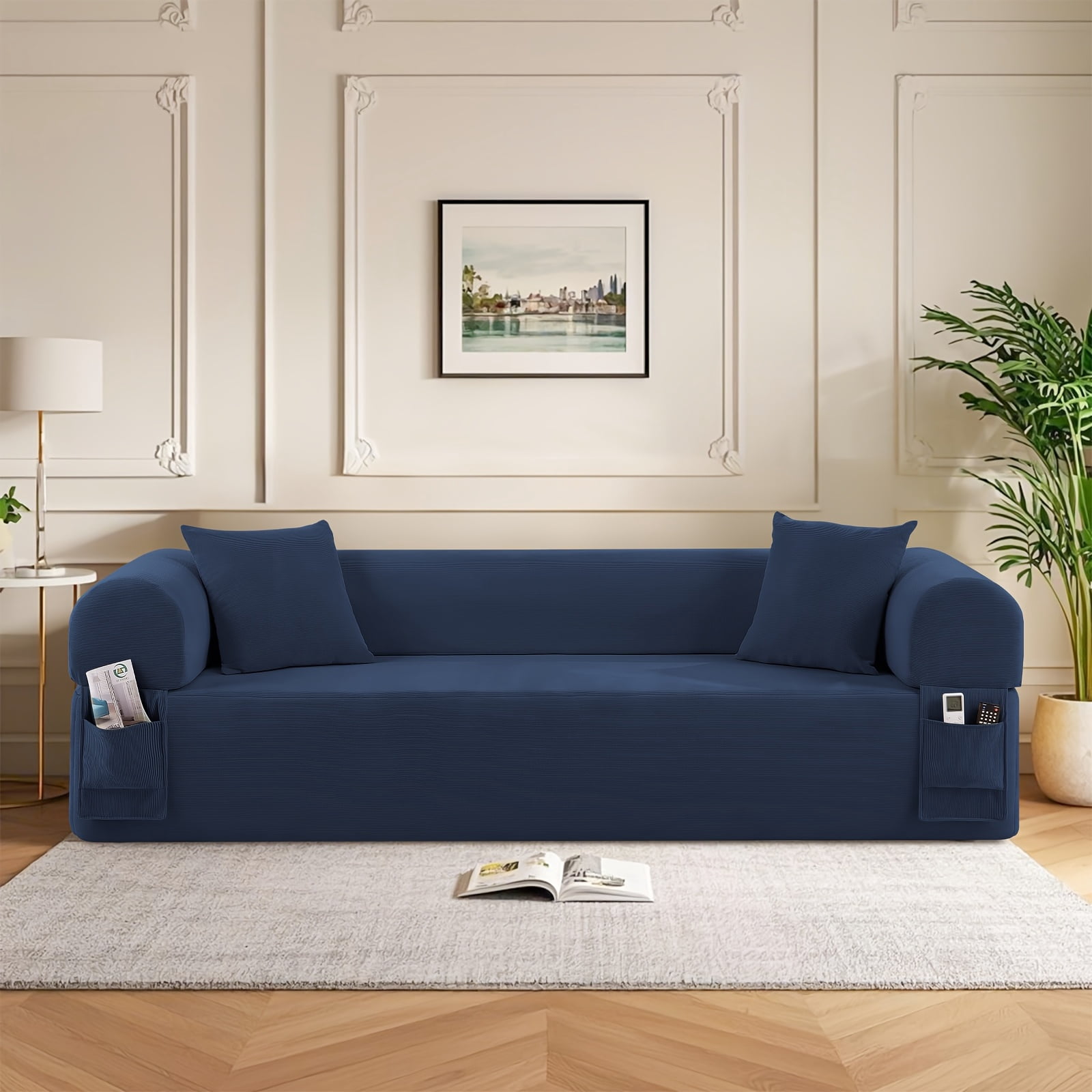 Floor Sofa Sofa In A Box, No Installation Easy to Transport Memory Foam ...