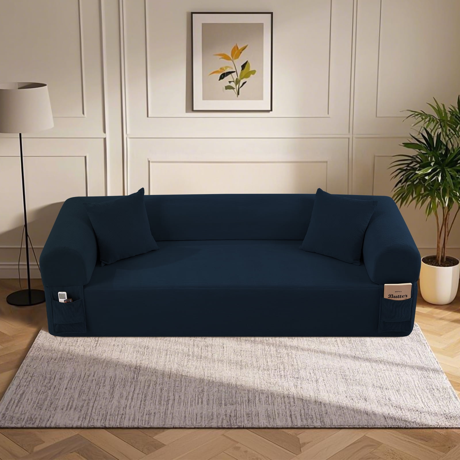 Floor Sofa Sofa-in-a-Box, No Installation & Easy to Transport Memory ...