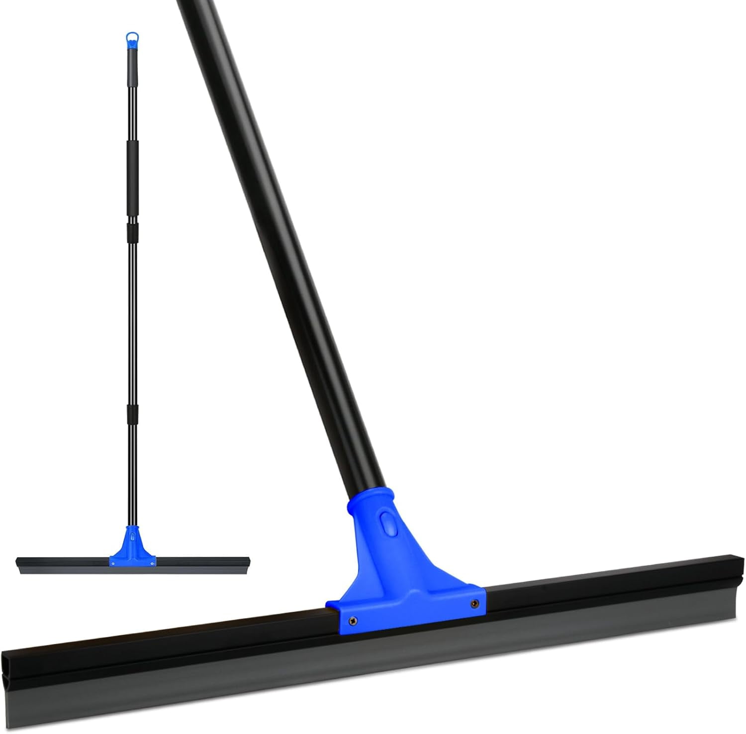 Floor Squeegee for Concrete and Tile Cleaning, 24'' Rubber Wiper Broom ...