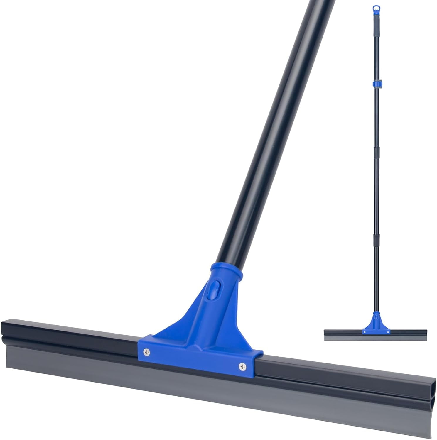 Floor Squeegee with Telescopic Long Handle 59'', Heavy Duty 18" Rubber ...