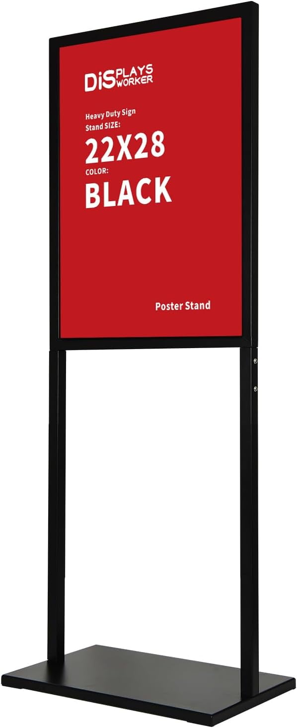 Floor Stand Sign Holder, Heavy Duty Pedestal for Banner Display, 2228 ...