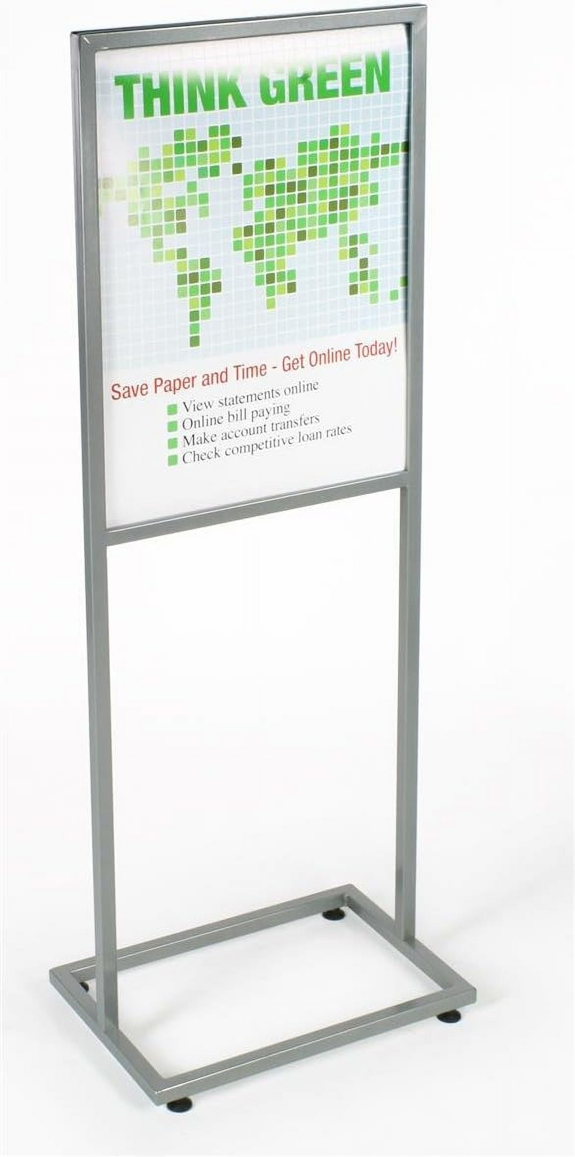 Floor Stand for 22x28 Poster, Top-Loading, Double-Sided Sign Stand for ...