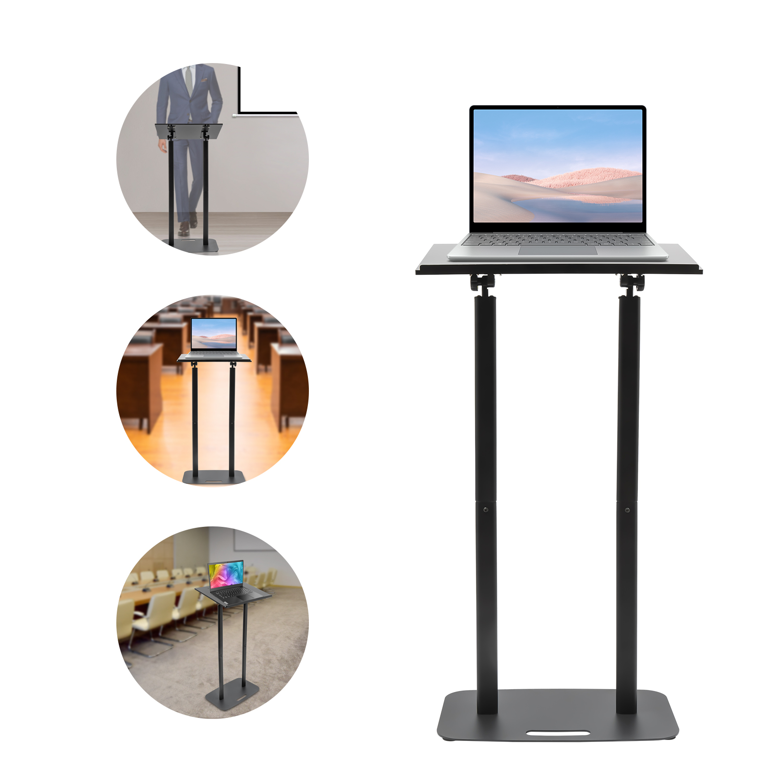 Floor Standing Acrylic Podium - Lectern Pulpit Podium Iron Desk for ...