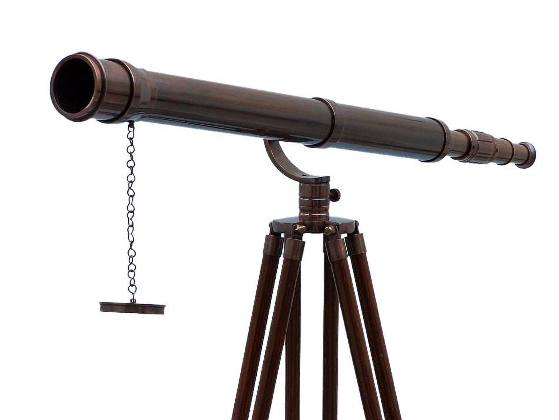 Floor Standing Antique Copper Galileo Telescope 65"" - Walmart.com