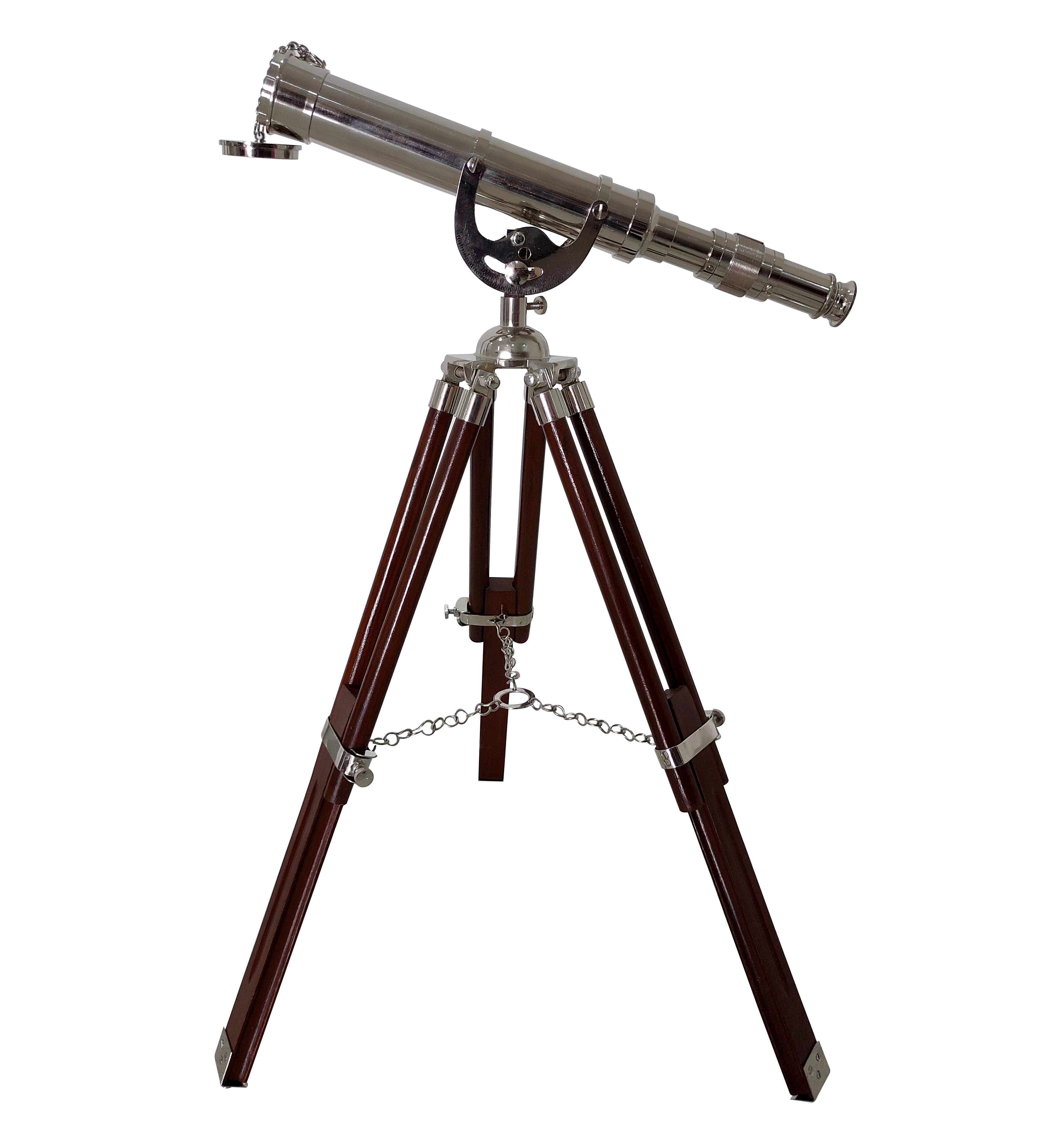 Floor Standing Brass Telescope Nautical Anchor-Master Desk Wooden ...