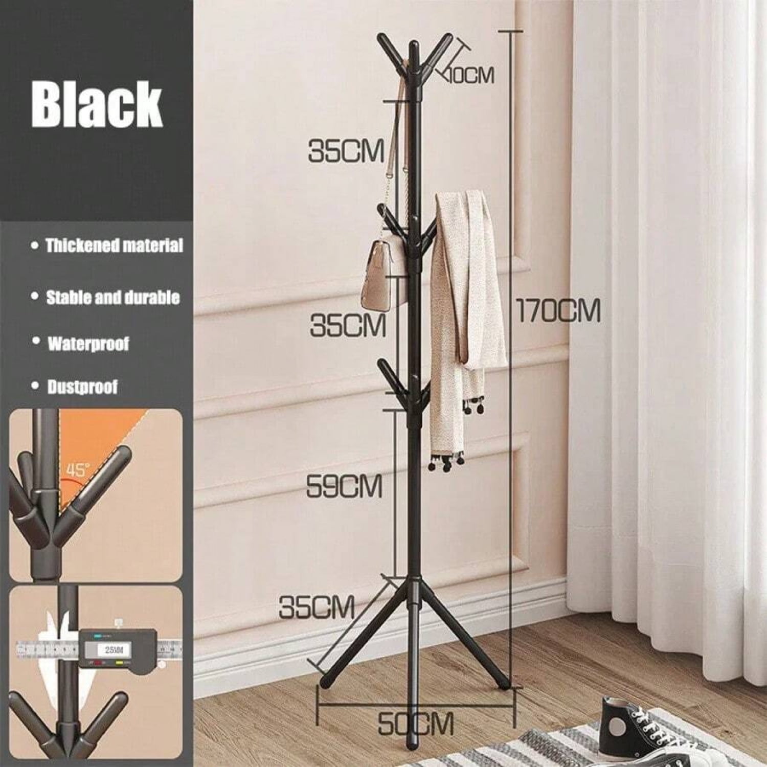 Floor Standing Clothes Rack Household Simple Hats Shelf Easy To Install ...