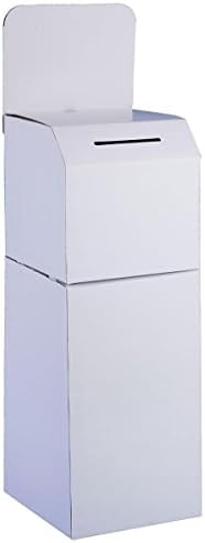 Floor-Standing Corrugated Ballot Box with Header, Detachable Design for ...