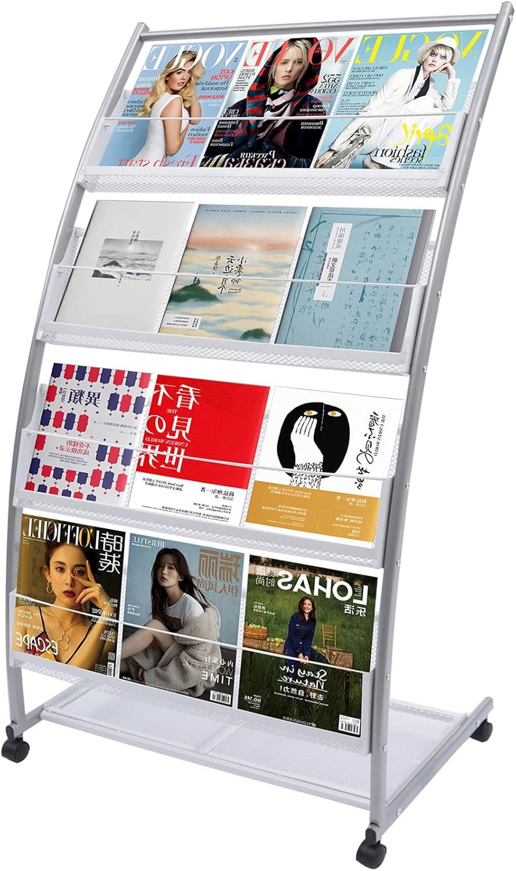 Floor-Standing Magazine Rack,Mobile Display,Newspaper Rack Display Rack ...