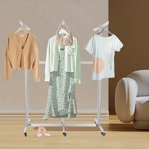 Floor Standing Metal Garment Rack Heavy Retail Display Racks With ...