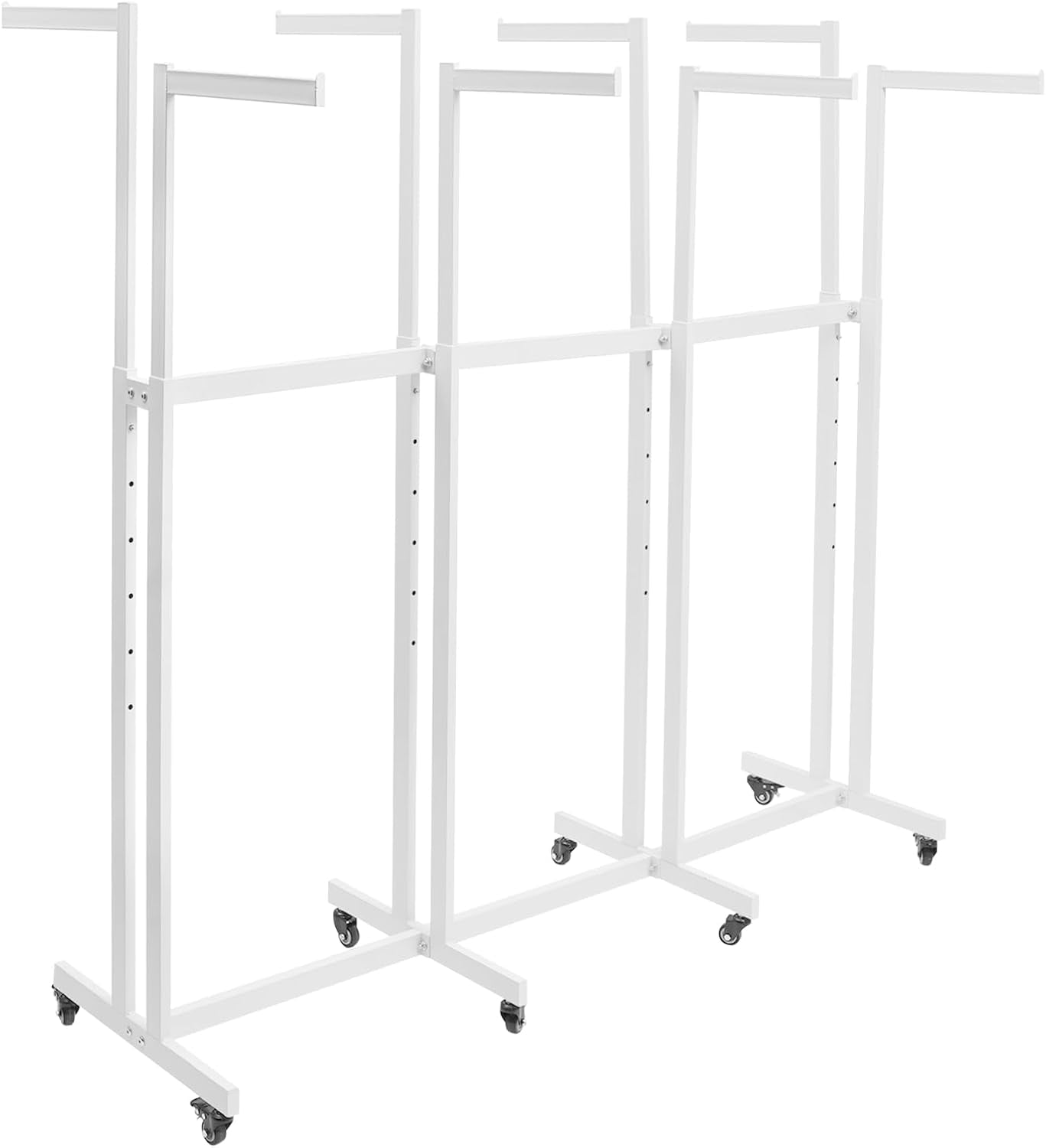 Floor Standing Metal Garment Rack, Height Adjustable 8 Arms Clothing ...