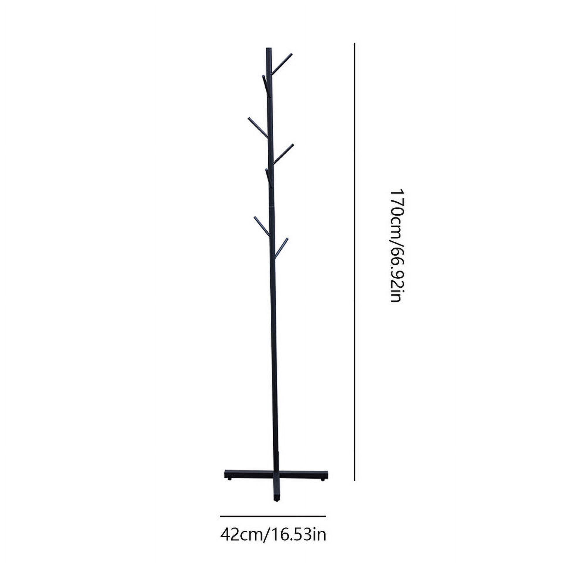 Floor Standing Modern Metal Coat Rack 7 Hooks Hall Coat Tree Hat ...
