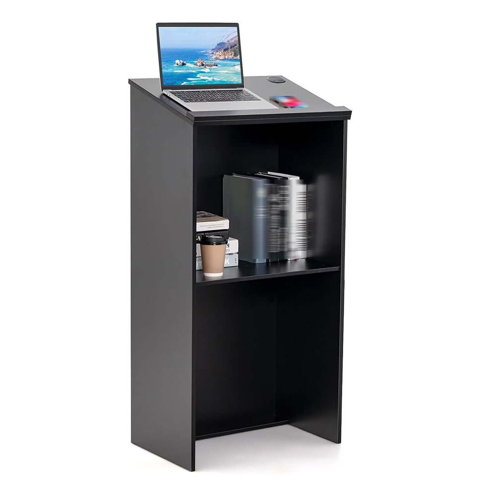 Floor Standing Podium, Standing Lectern Desk, Wooden Speaking Lectern ...