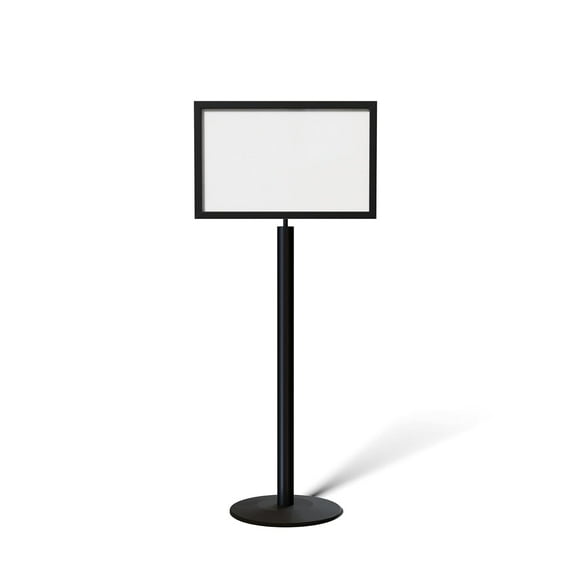Floor Standing Sign Frame with Steel Low Profile Base, 14 inches by 22 ...