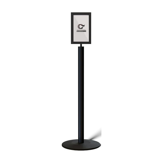 Floor Standing Sign Frame with Steel Low Profile Base, 7 inches by 11 ...