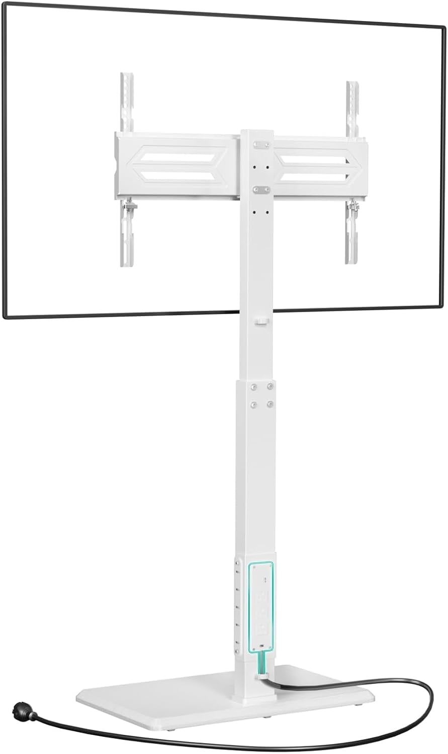 Floor TV Stand with Power Outlet, Tall TV Stand Mount for 32-70 inch ...