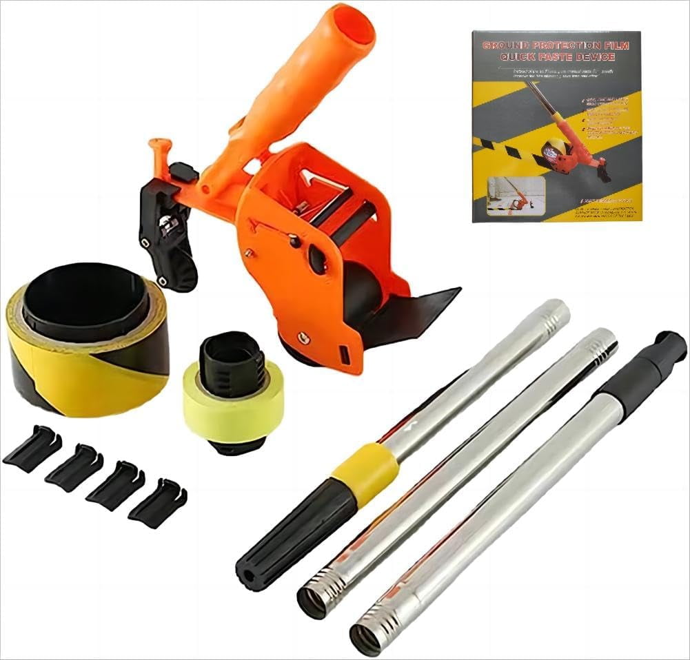 Floor Tape Applicator，Masking Tape Machine Kit with Extendable Pole for ...