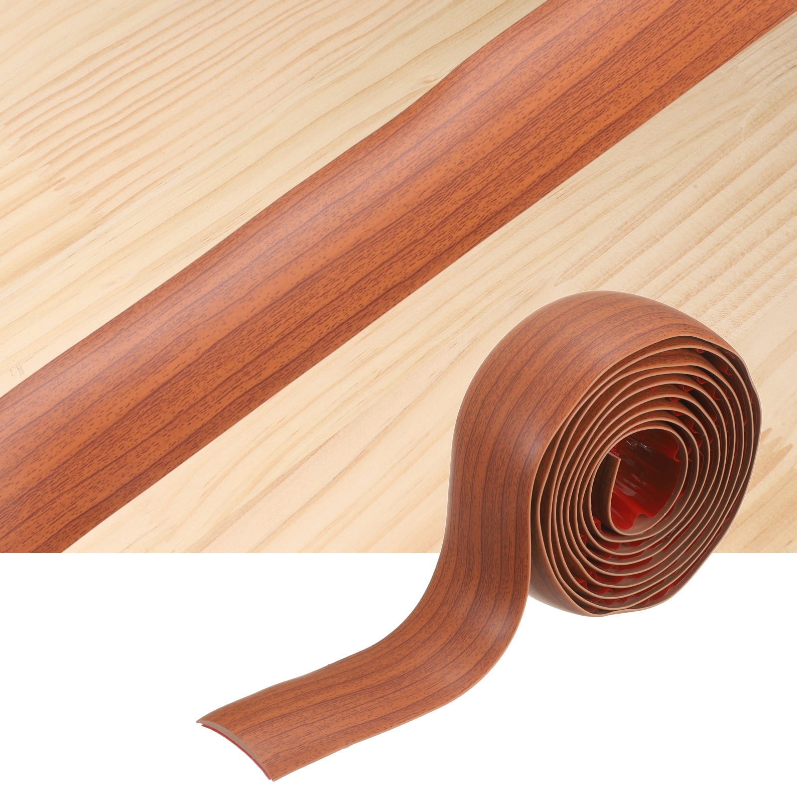 Floor Transition Strips, 6.56 ftx1.57" Edging Trim, Red Teak Wood Grain ...