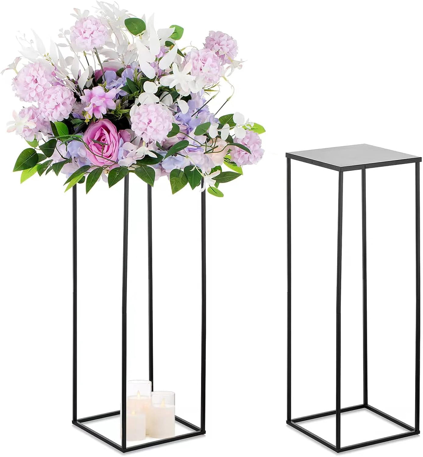 Floor Vase Tables Centerpieces for Reception - 2 Pcs Metal Column ...