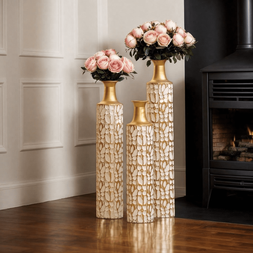 Floor Vases Gold Large Vases - 32/28/24 Inch Decorative High Vases Set ...
